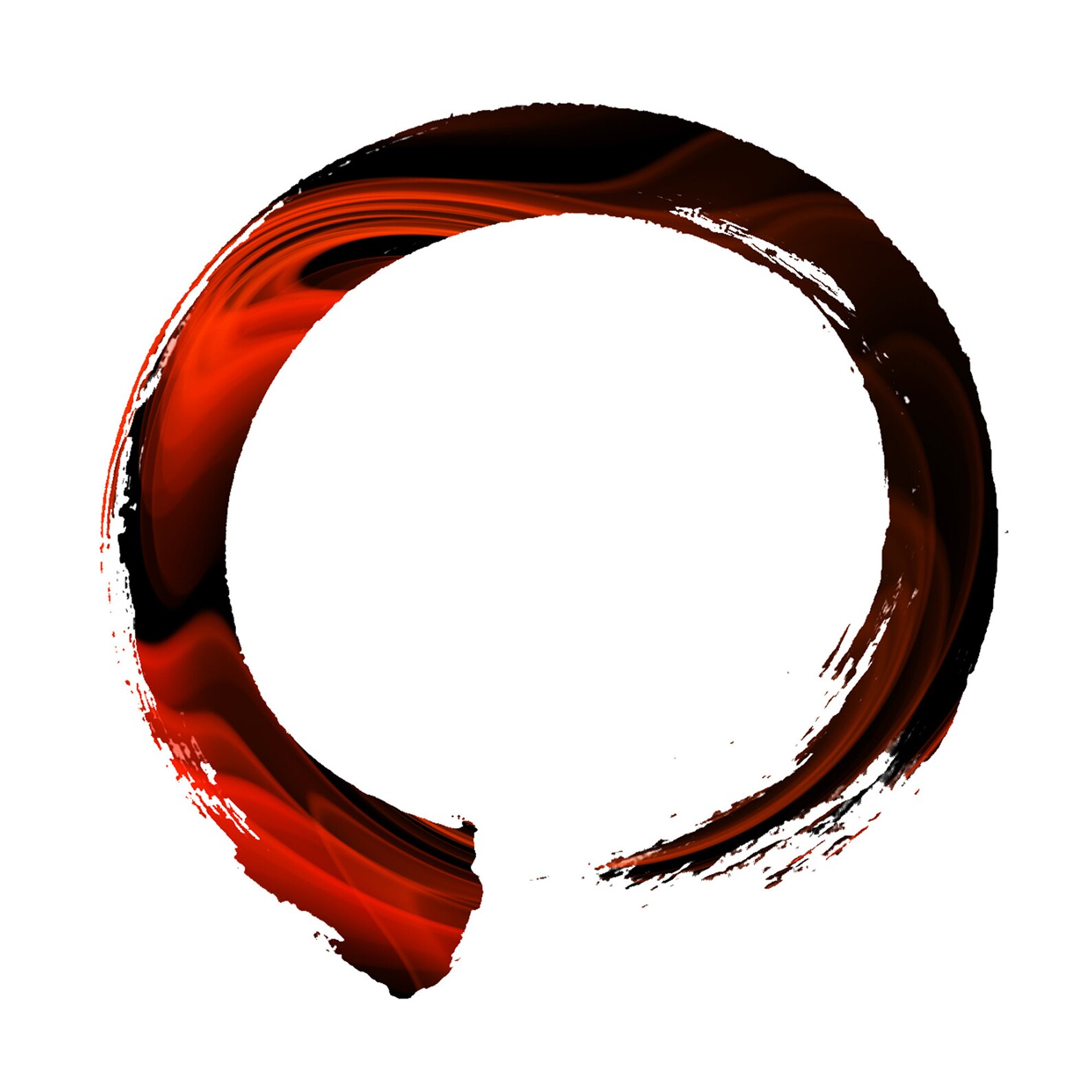 Black and Red Zen Circle Enso Symbol Buddhism Meditation Yoga | Etsy