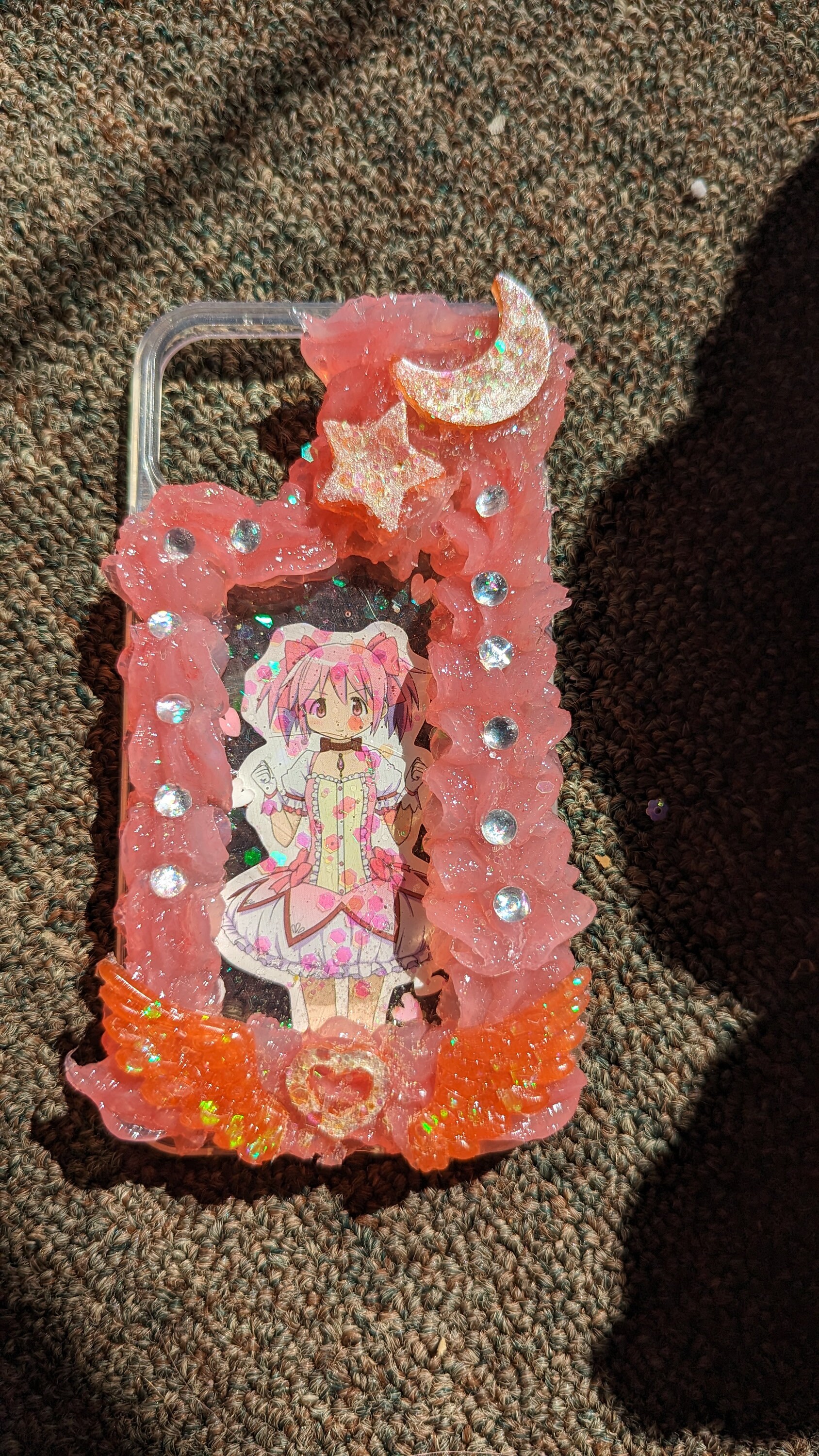 Madoka Kaname iPhone 12 / 12 Pro Pink Glitter Decoden Phone Case - Etsy