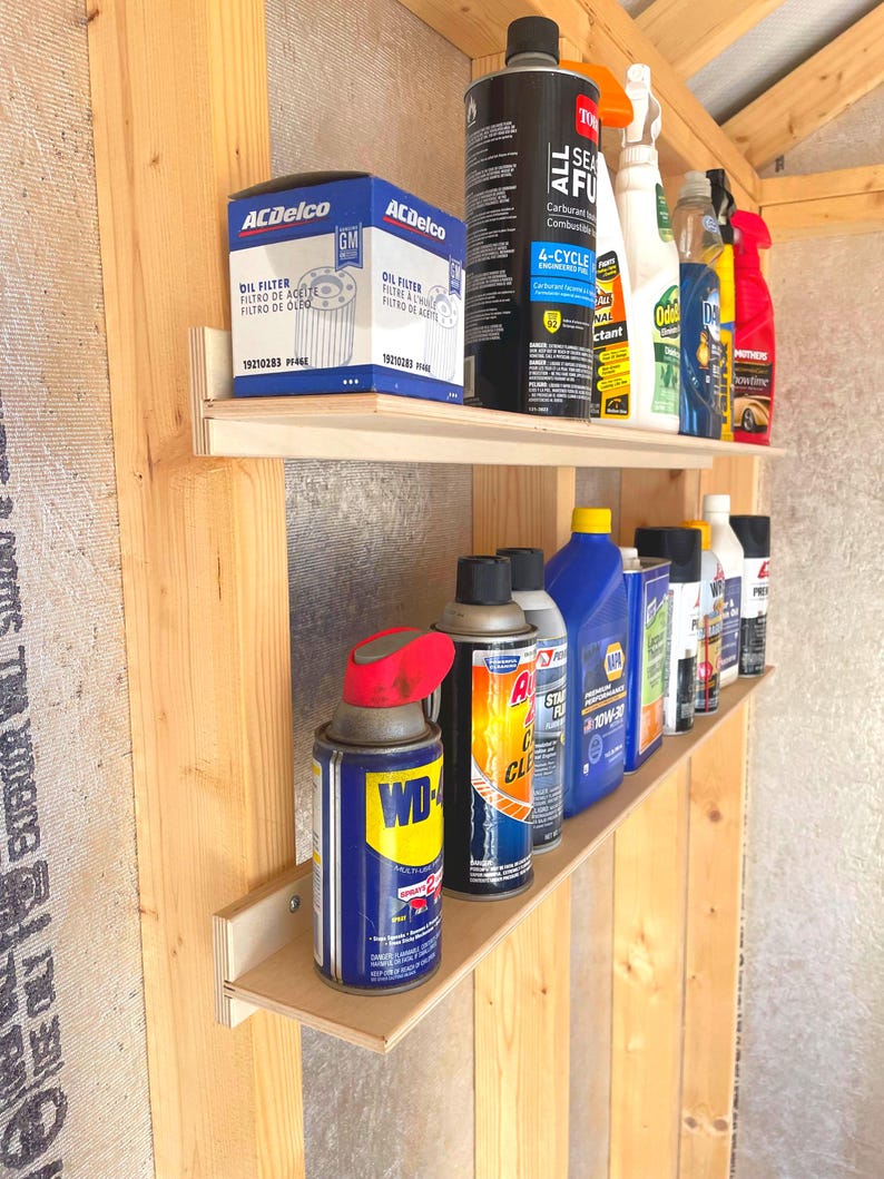 Stud-mounted Ledge Shelf: Garage or Shed Storage Organizer - 24"/36" - Etsy
