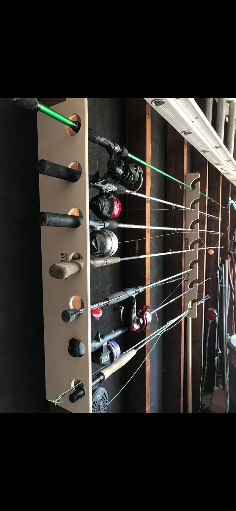 Fishing Rod Rack Fishing Rod Storage Rod Storage in Shed - Etsy