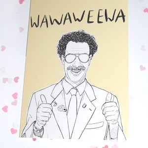 Borat Wawaweewa Very Nice Greetings Card | Etsy