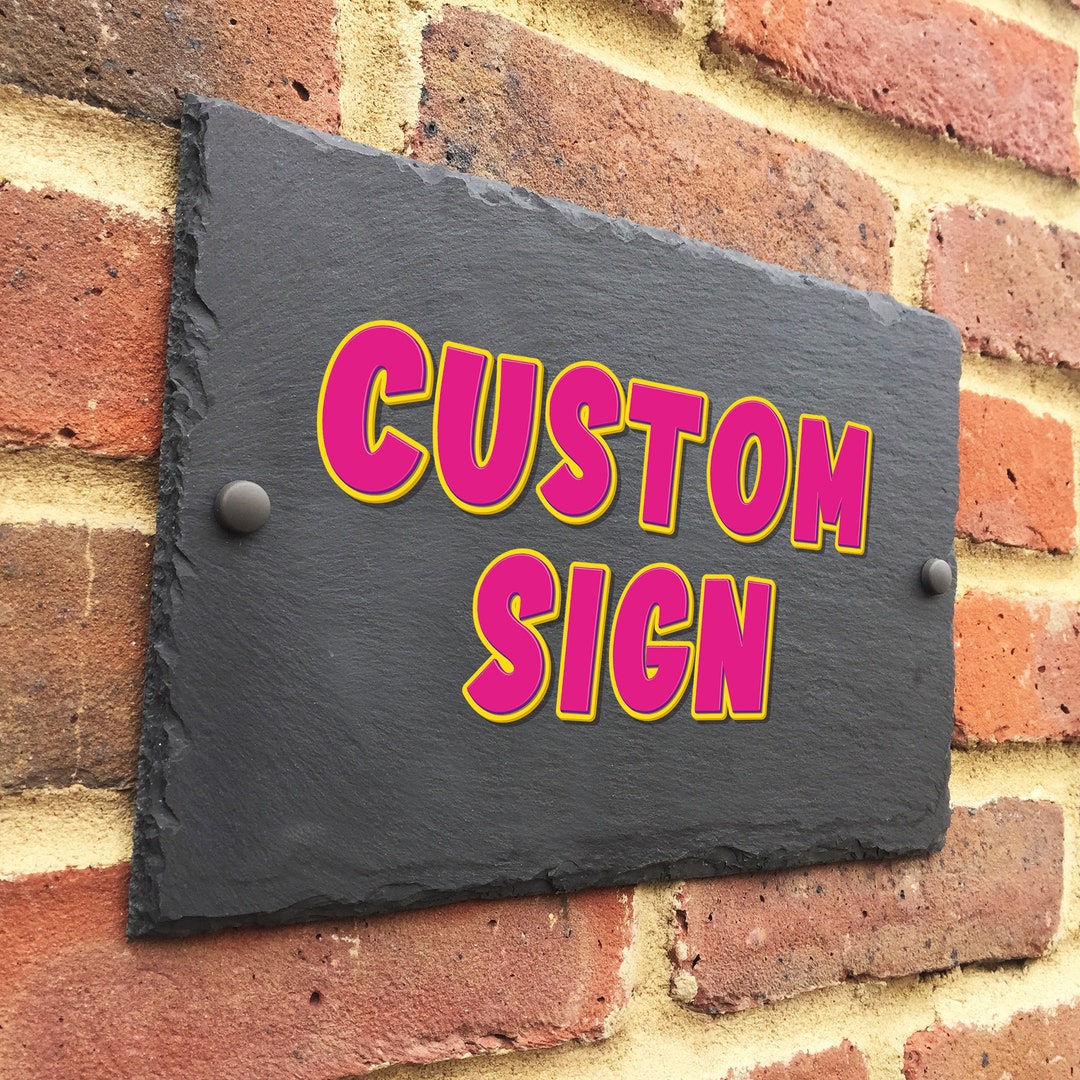 Custom Slate Sign - Etsy