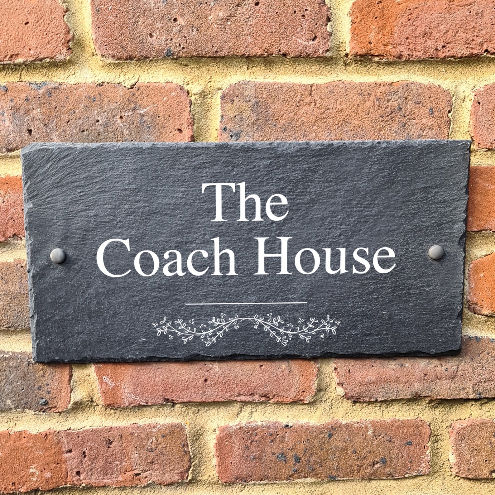 Rustic Slate House Sign Farmhouse Plaque Door Number 400 X | Etsy