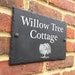 Rustic Willow Tree Slate House Sign Farmhouse Plaque Door Number - Etsy