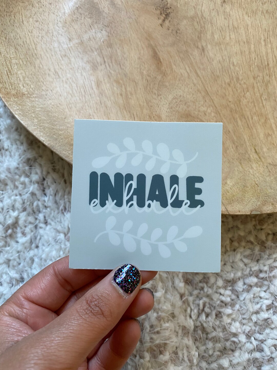 Inhale Exhale Sticker / 3 X 3 - Etsy