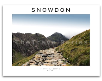 The Welsh 3000s Print Framed or Print Only Snowdon Outline - Etsy UK