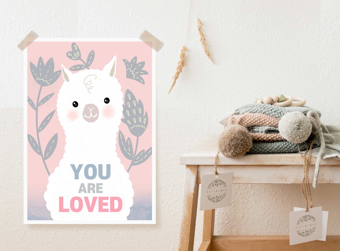 Alpaca Print, Printable Alpaca Wall Art, Art Print, Digital Download ...