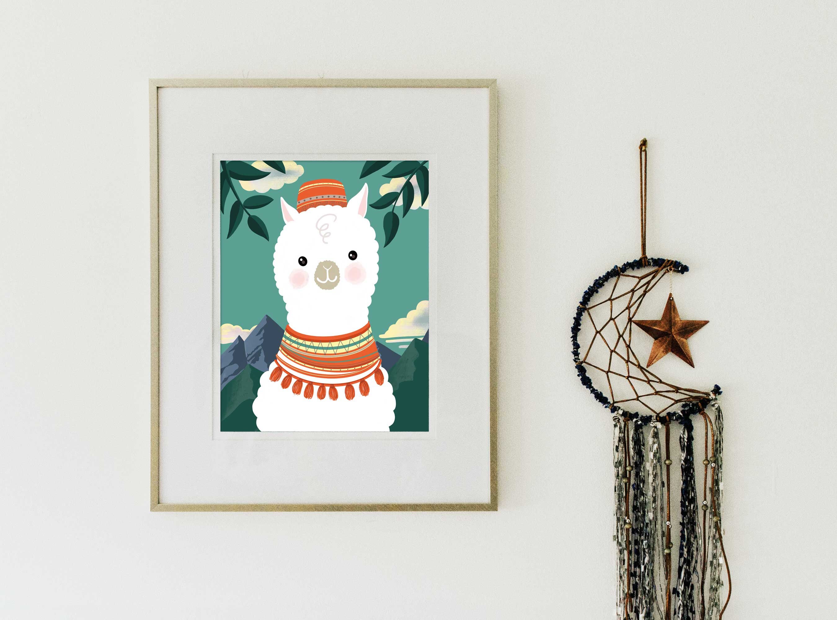 Printable Alpaca Wall Art, Art Print, Digital Download, Home Decor ...