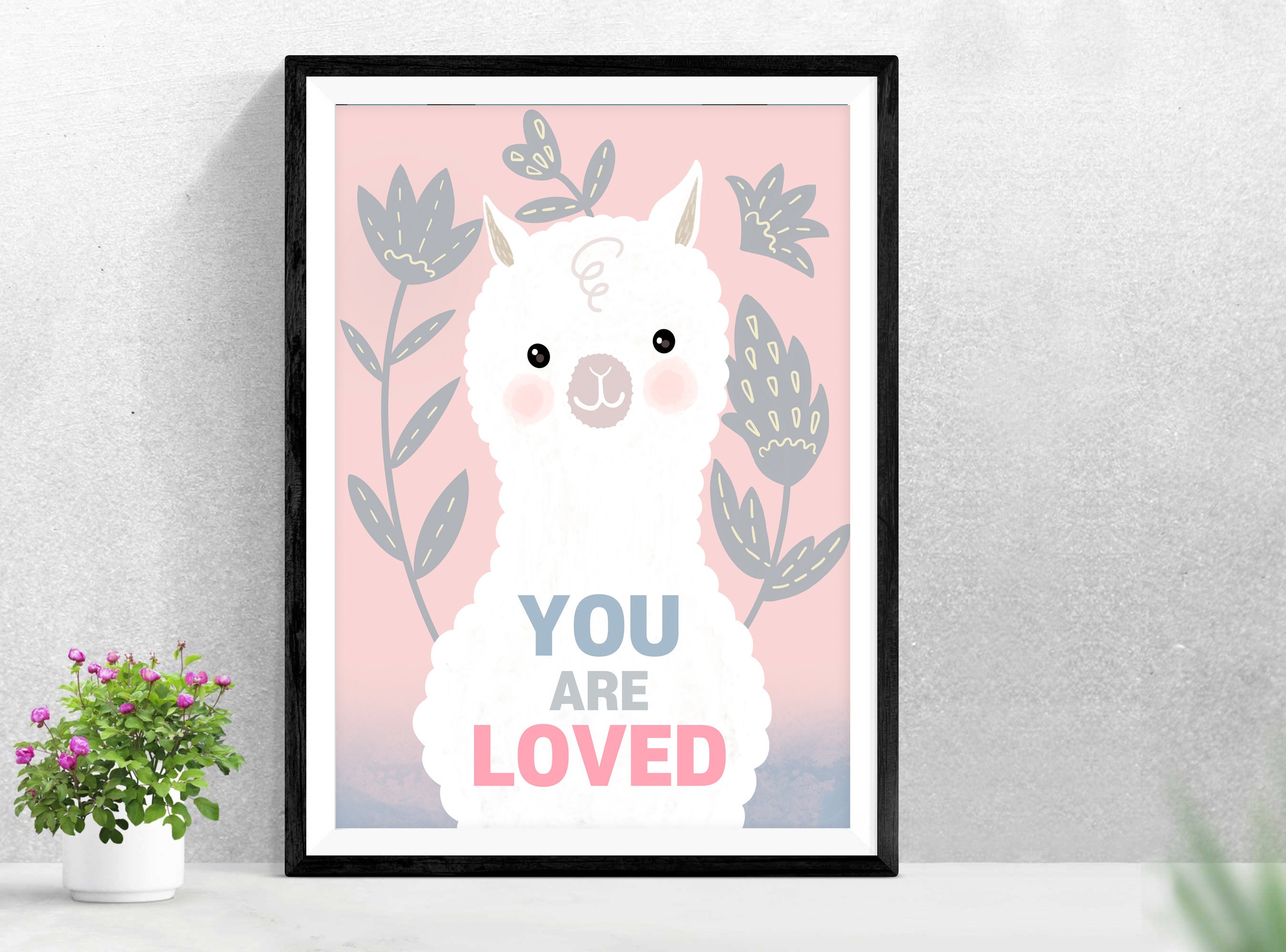 Alpaca Print, Printable Alpaca Wall Art, Art Print, Digital Download ...