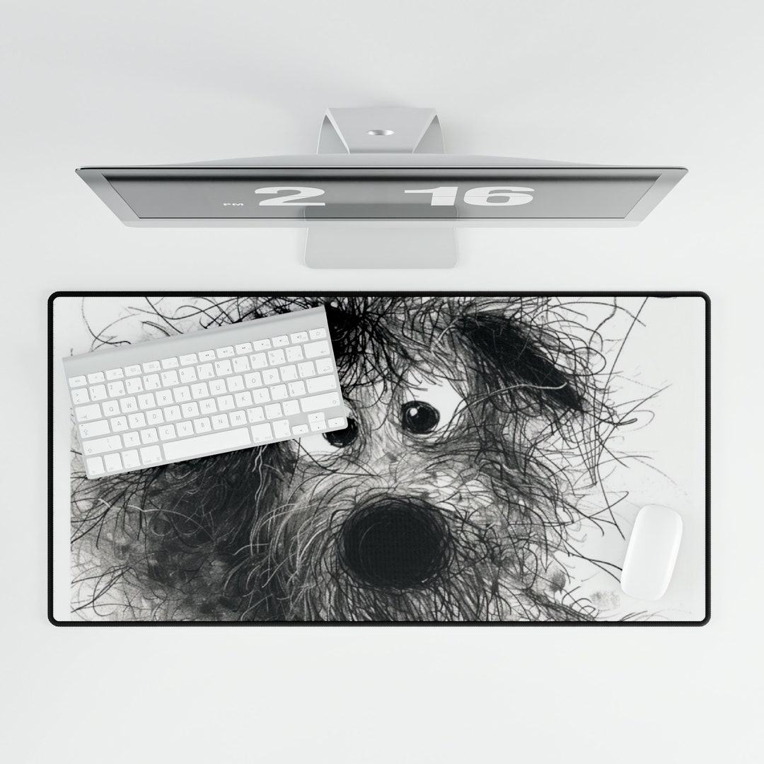 Tangled Whiskers Desk Mat, Mouse Pad, Aesthetic Desk Accessory, Cute ...