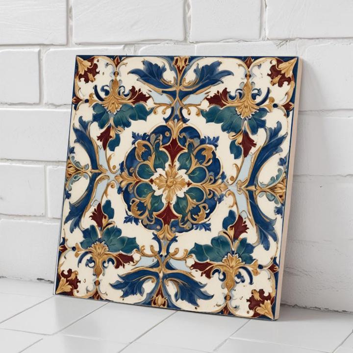 Venetian Ceramic Tile: Baroque Floral Mediterranean Home Bath Decor - Etsy