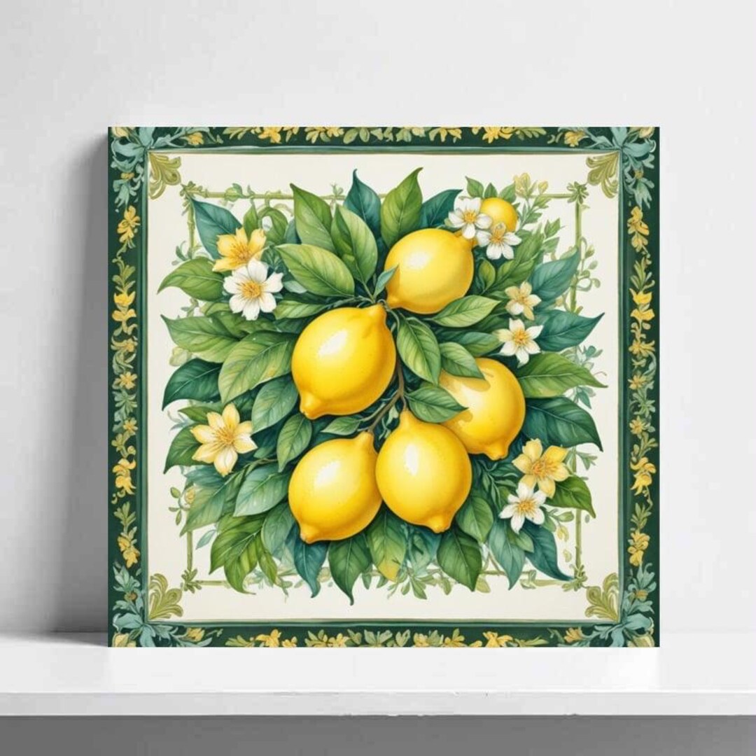 Italian Lemon Tile – Amalfi Majolica Ceramic Tile, Mediterranean ...