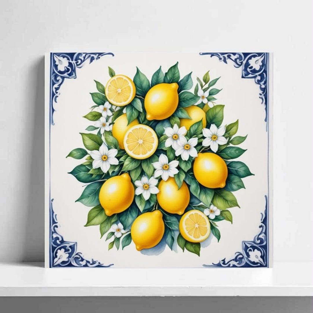 Italian Tile – Amalfi Lemon Ceramic Tile: Majolica Mediterranean ...