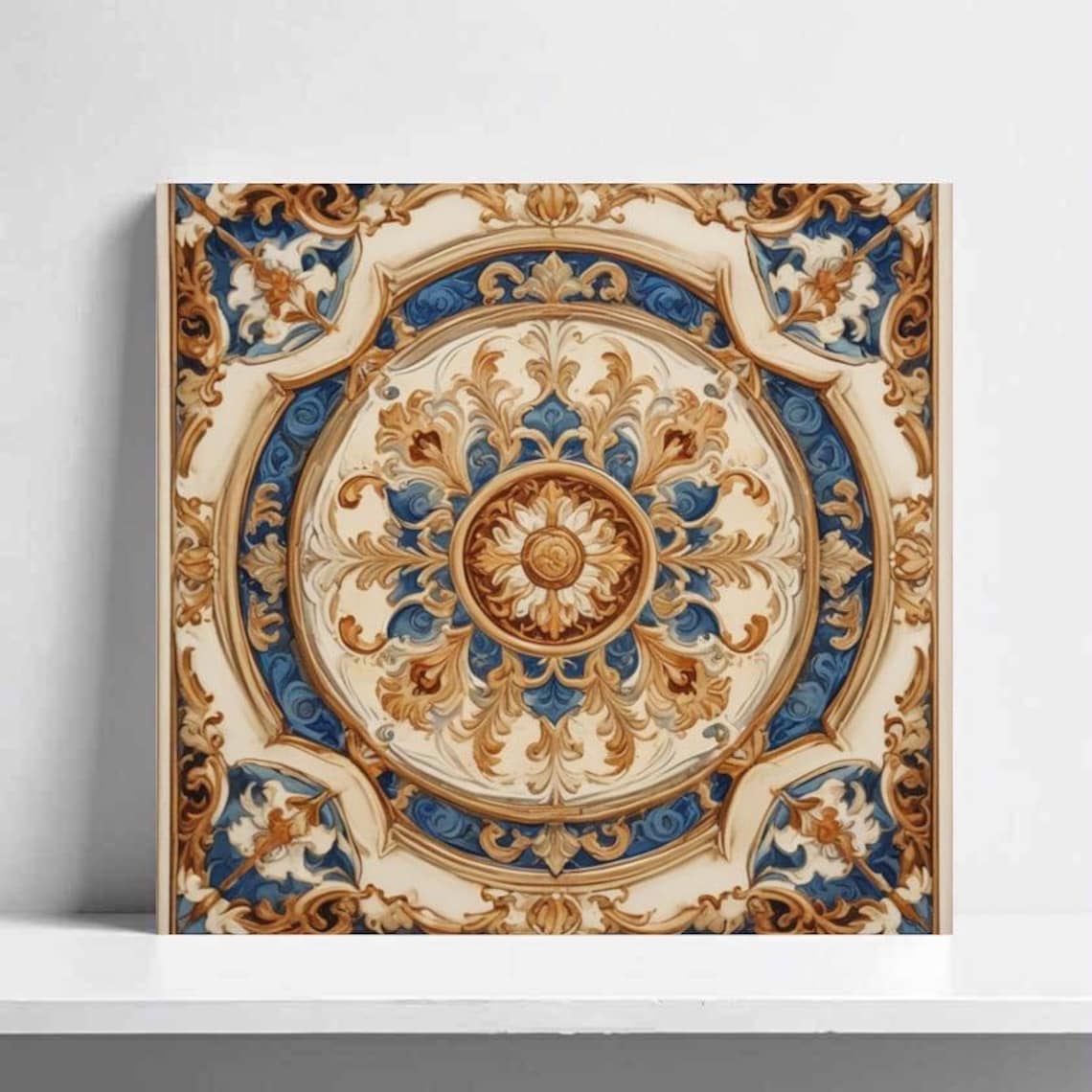 Italian Tile – Venetian Ceramic Majolica, Baroque Renaissance Floral ...