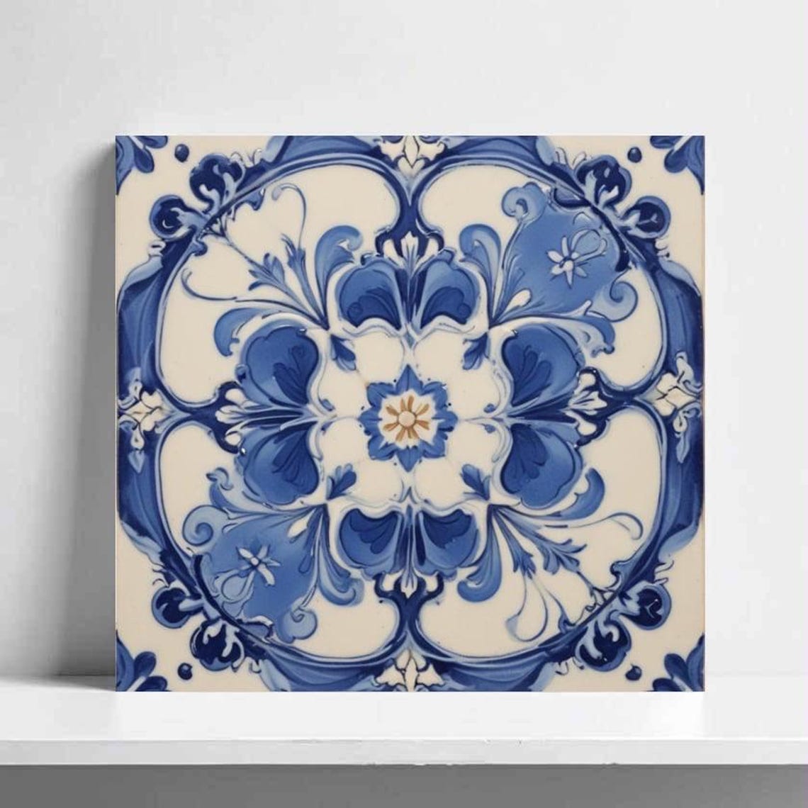 Amalfi Coast Tile – Blue Floral Majolica Ceramic Backsplash - Etsy