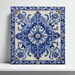 Blue Amalfi Majolica Tile: Mediterranean Ceramic Wall Art - Etsy