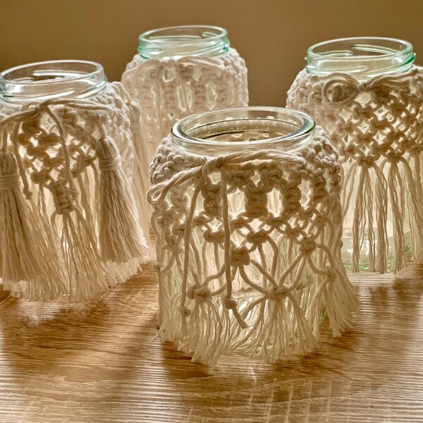 Macrame Jar - Etsy UK