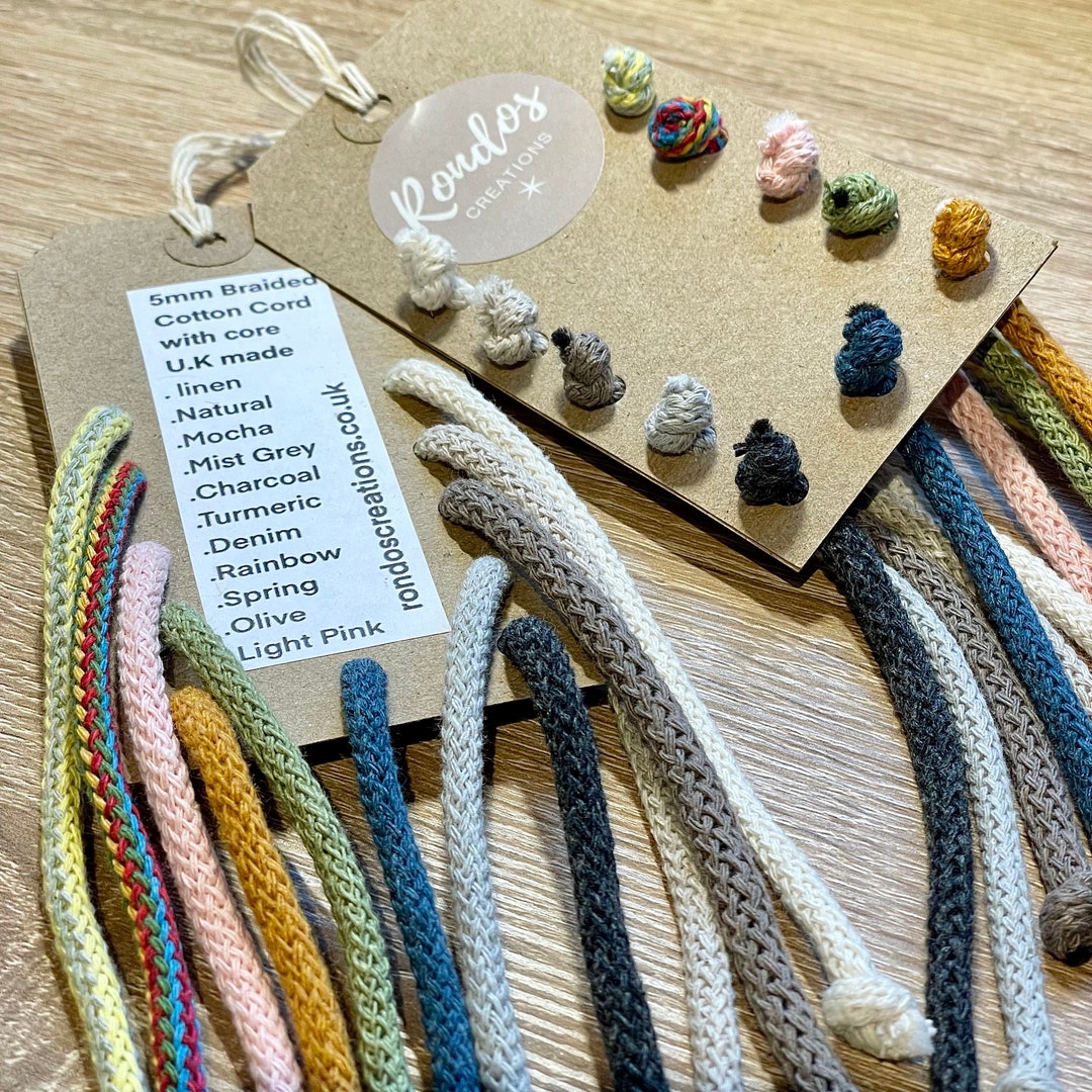 Sample Colour Card FREE! - 5mm Braided Cotton Cord. With Your First ...