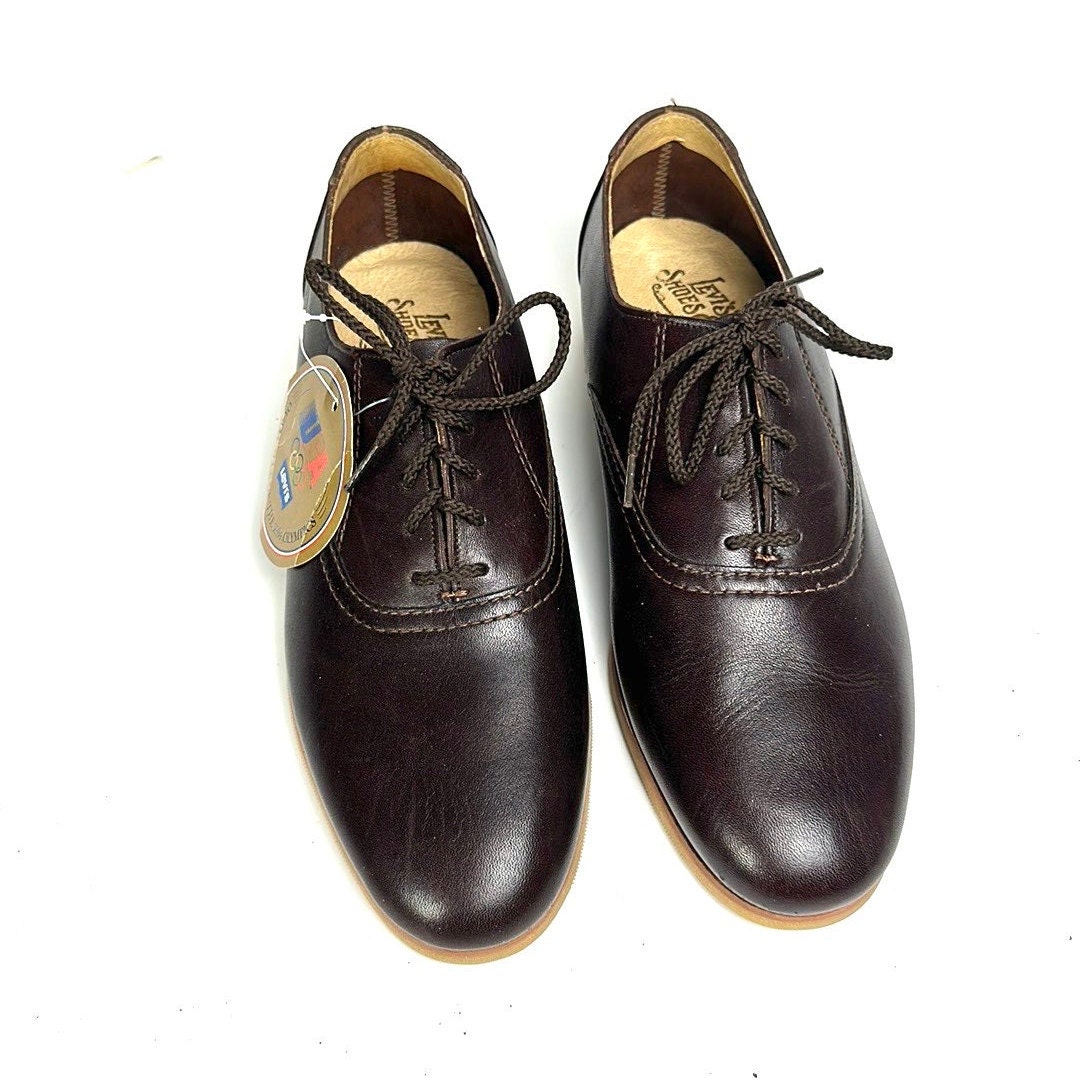 New Vintage Levi’s 1984 Olympic Games Brown Leather Shoes - Etsy