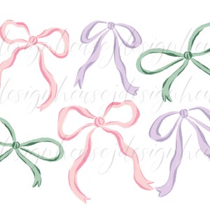 Bow Ribbon Illustrations Hand Drawn Coquette Invitation Birthday Girl ...