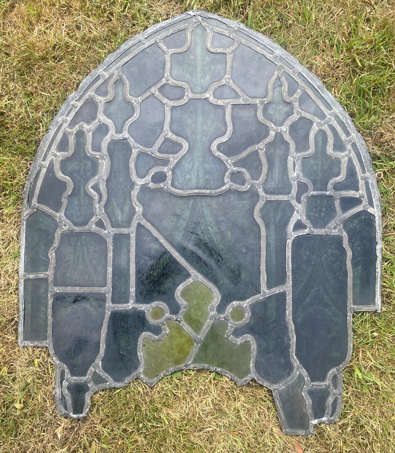 Original 19th Century English Antique Stained Glass Victorian Rescued ...