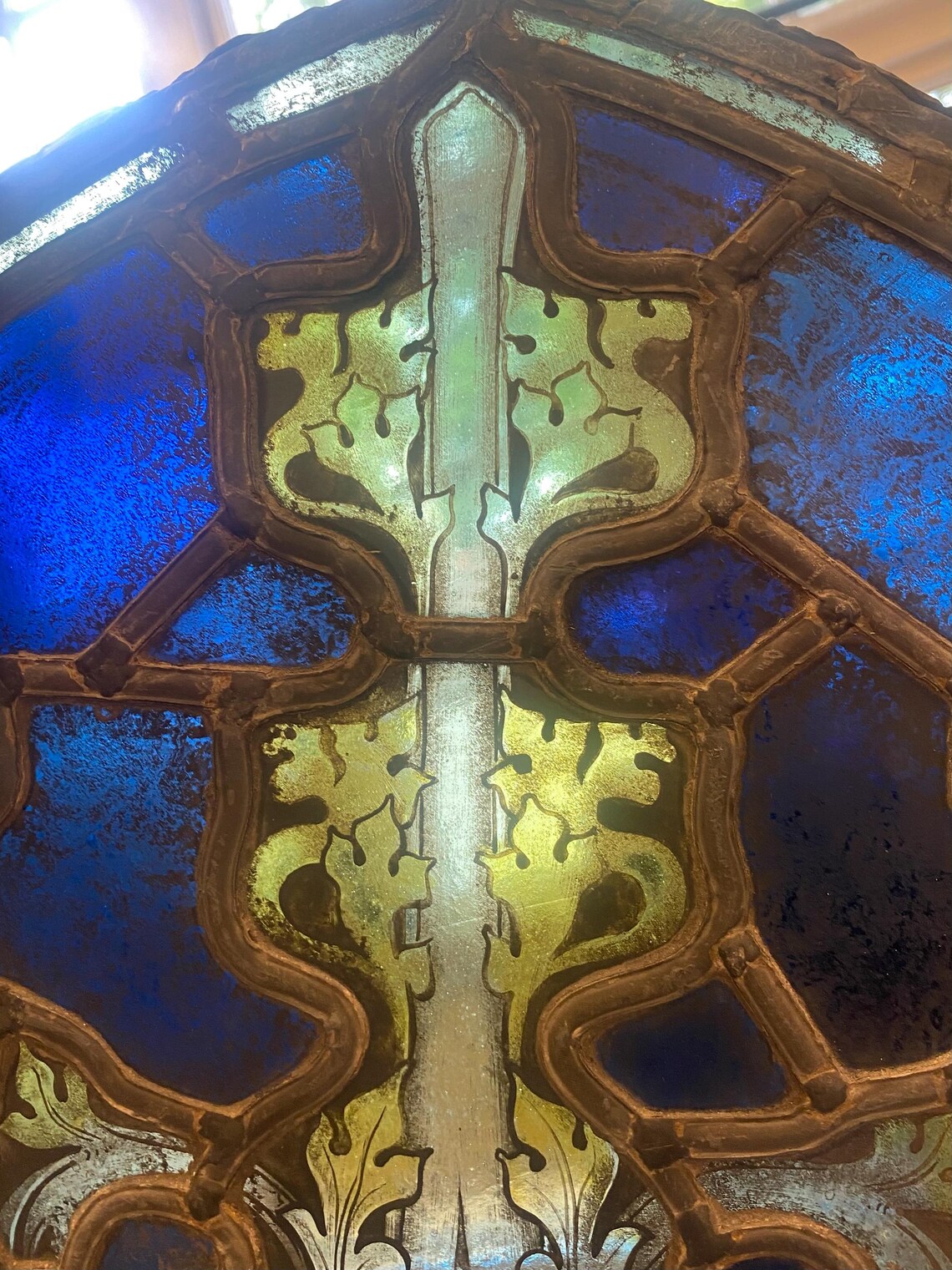 Original 19th Century English Antique Stained Glass Victorian Rescued ...