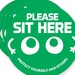 Sit Here Sticker, Decal, Seat Chair Sign Social Distancing for Kids, 20 ...