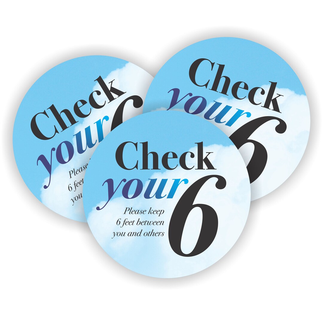 6 Feet Floor Distance Markers 10 Pack | Anti-slip Safety Signs ...