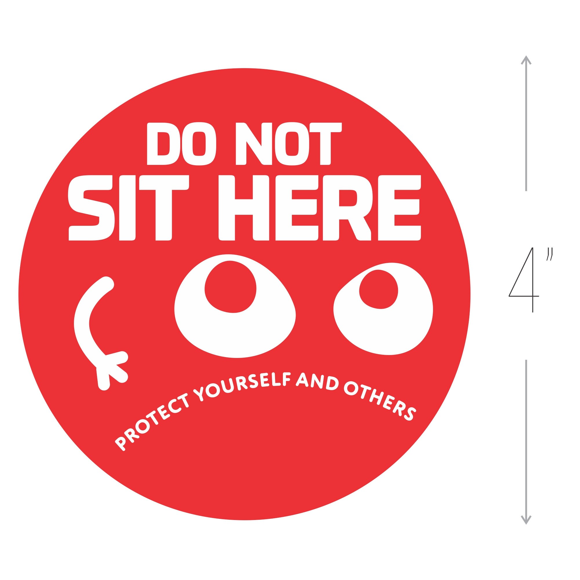 Do Not Sit Here Sticker Decal Seat Chair Sign Social - Etsy