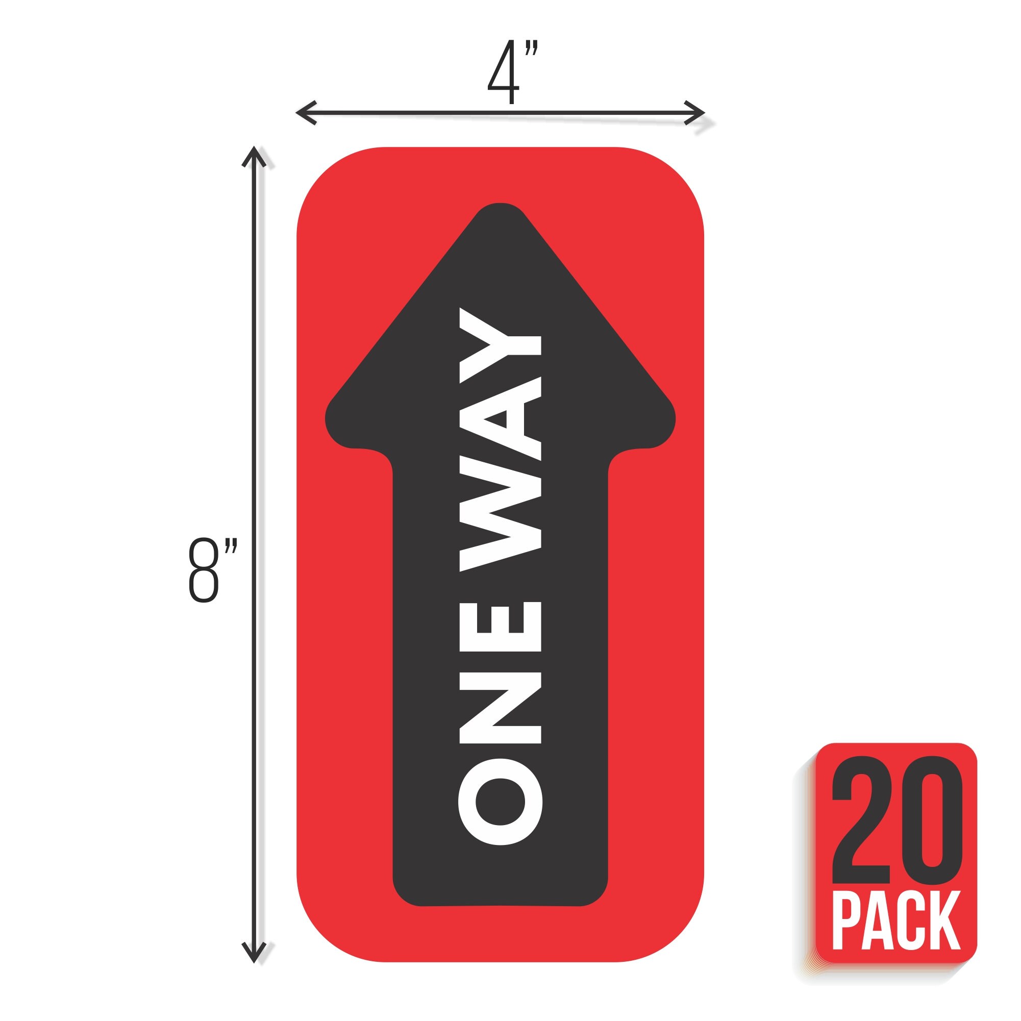 One Way Arrow Enter Floor Decals Stickers Directional Signs - Etsy