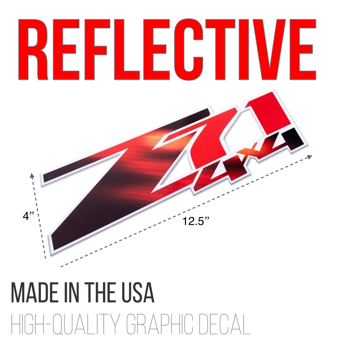 Z71 4x4 OFF ROAD Truck Decal Set of 2 Reflective Stickers bees - Etsy