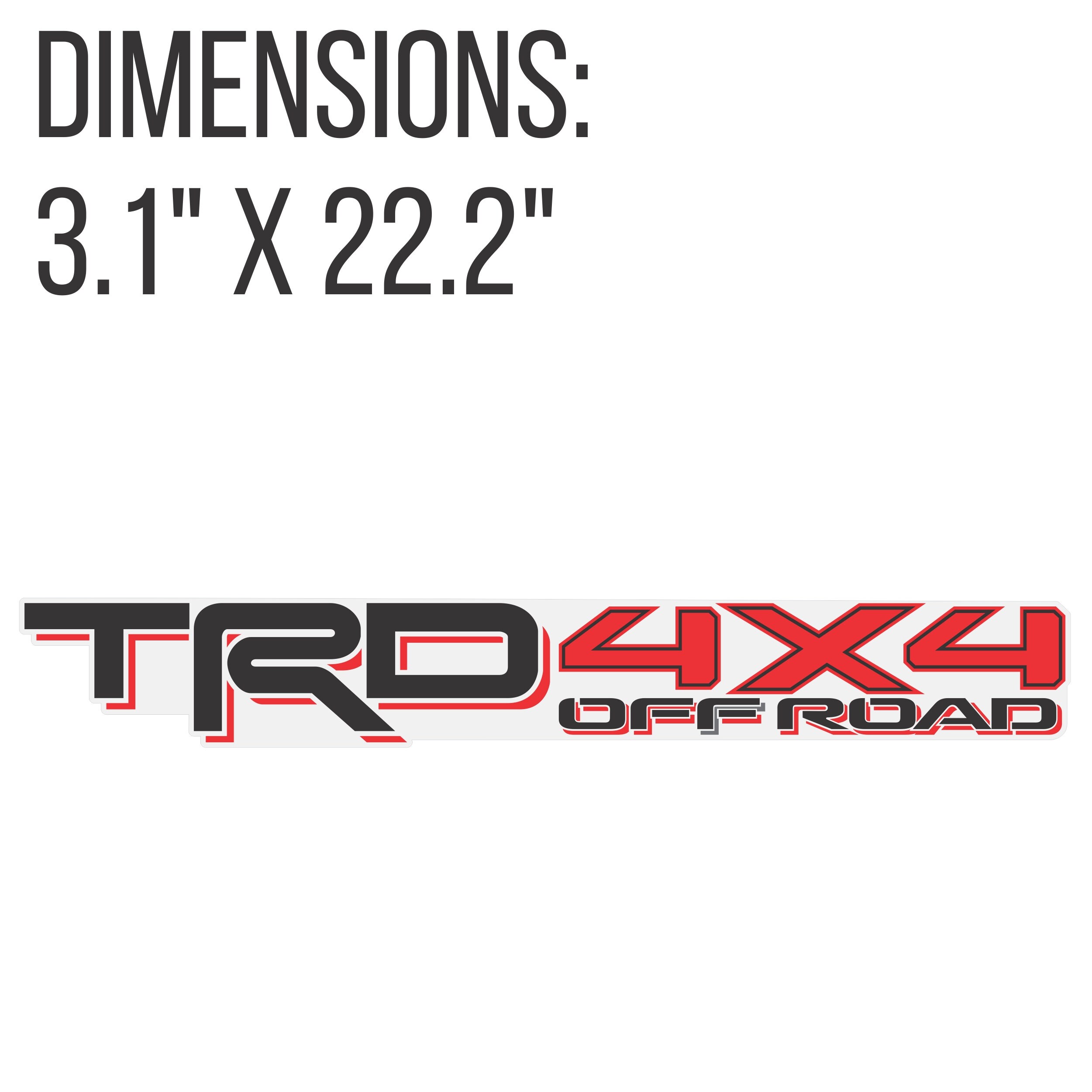 TRD 4x4 off Road Bedside Decals Toyota Tacoma Tundra 2005-2023 | Choose ...