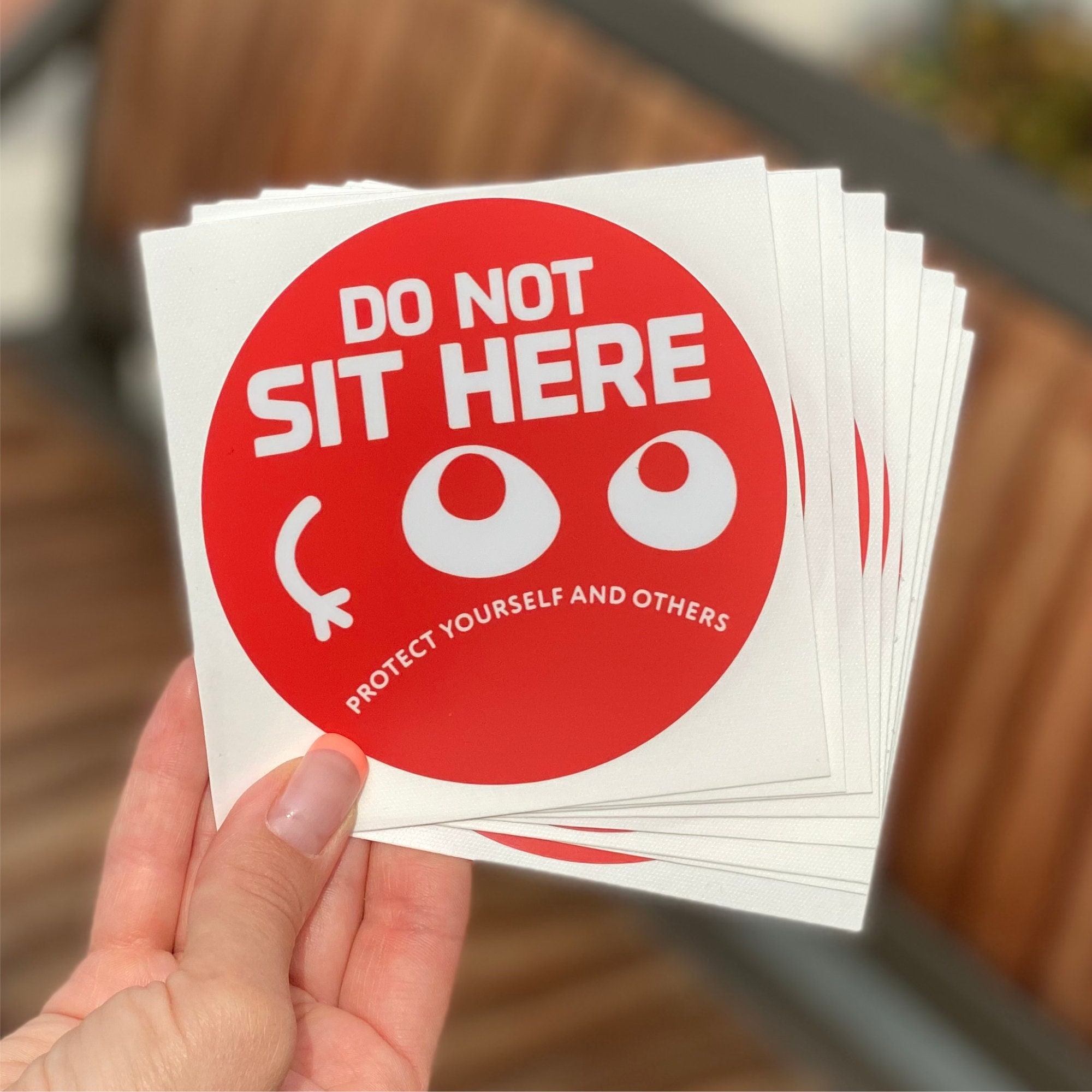 Do Not Sit Here Sticker Decal Seat Chair Sign Social - Etsy