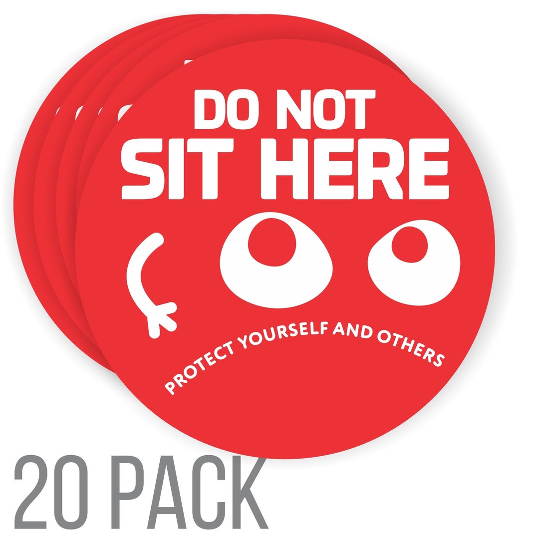 Do Not Sit Here Sticker, Decal, Seat Chair Sign Social Distancing for ...
