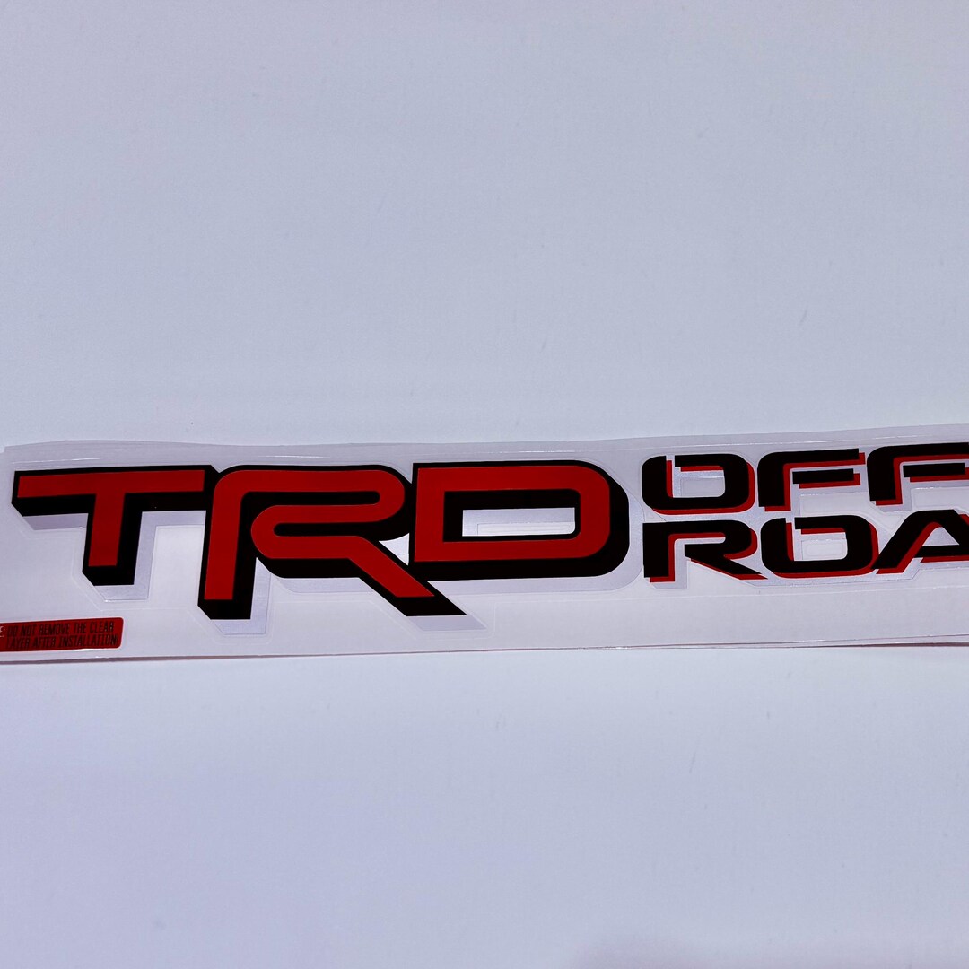 TRD OFF ROAD Toyota Truck Decals Set of 2 Metallic Stickers (red/black ...