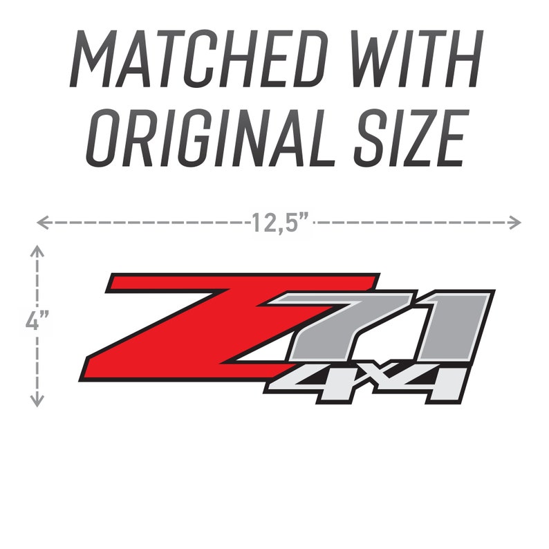 Z71 4x4 OFF ROAD Truck Decal Set of 2 Vinyl Stickers - Etsy