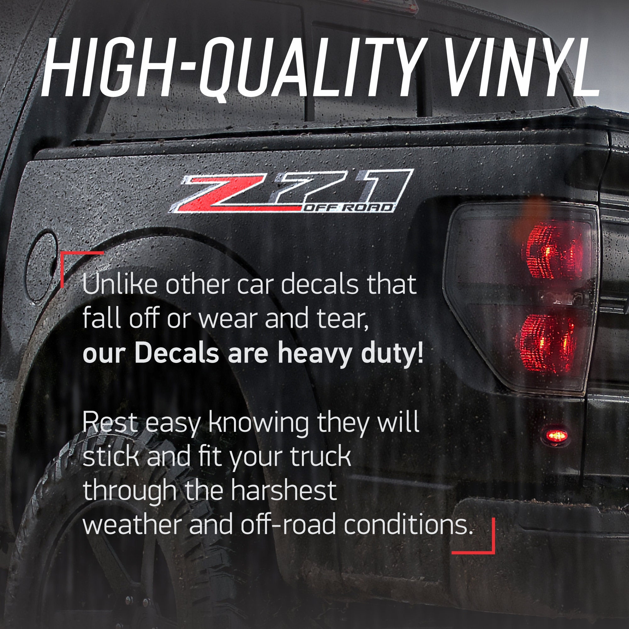 Z71 off Road Decals for Chevy Silverado 2014-2018 Bedside Truck ...