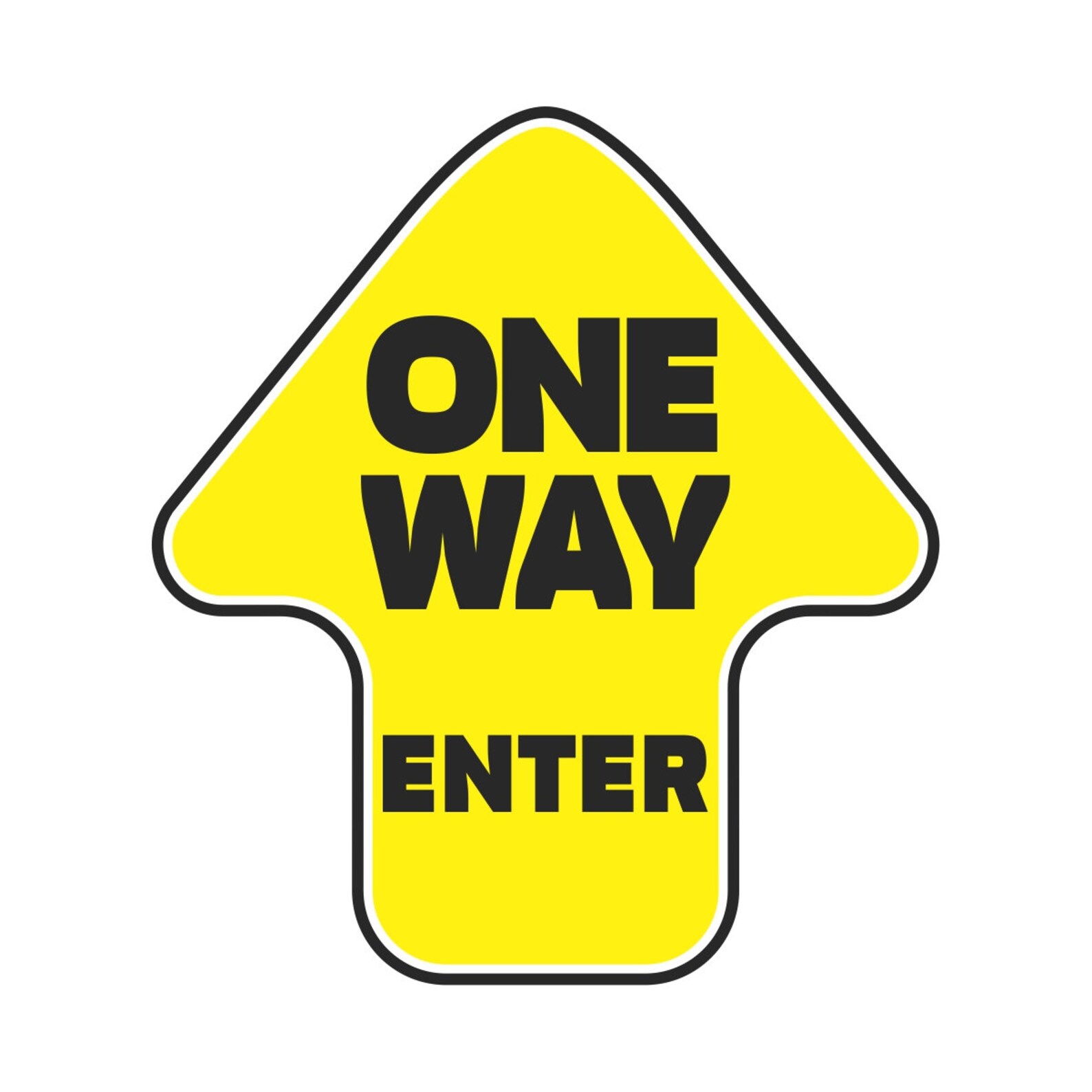 One Way Arrow & Do Not Enter Stop Floor Decals Stickers - Etsy