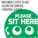 Sit Here Seat Marker Stickers 20 Pack | Anti-slip Floor Safety Decals ...