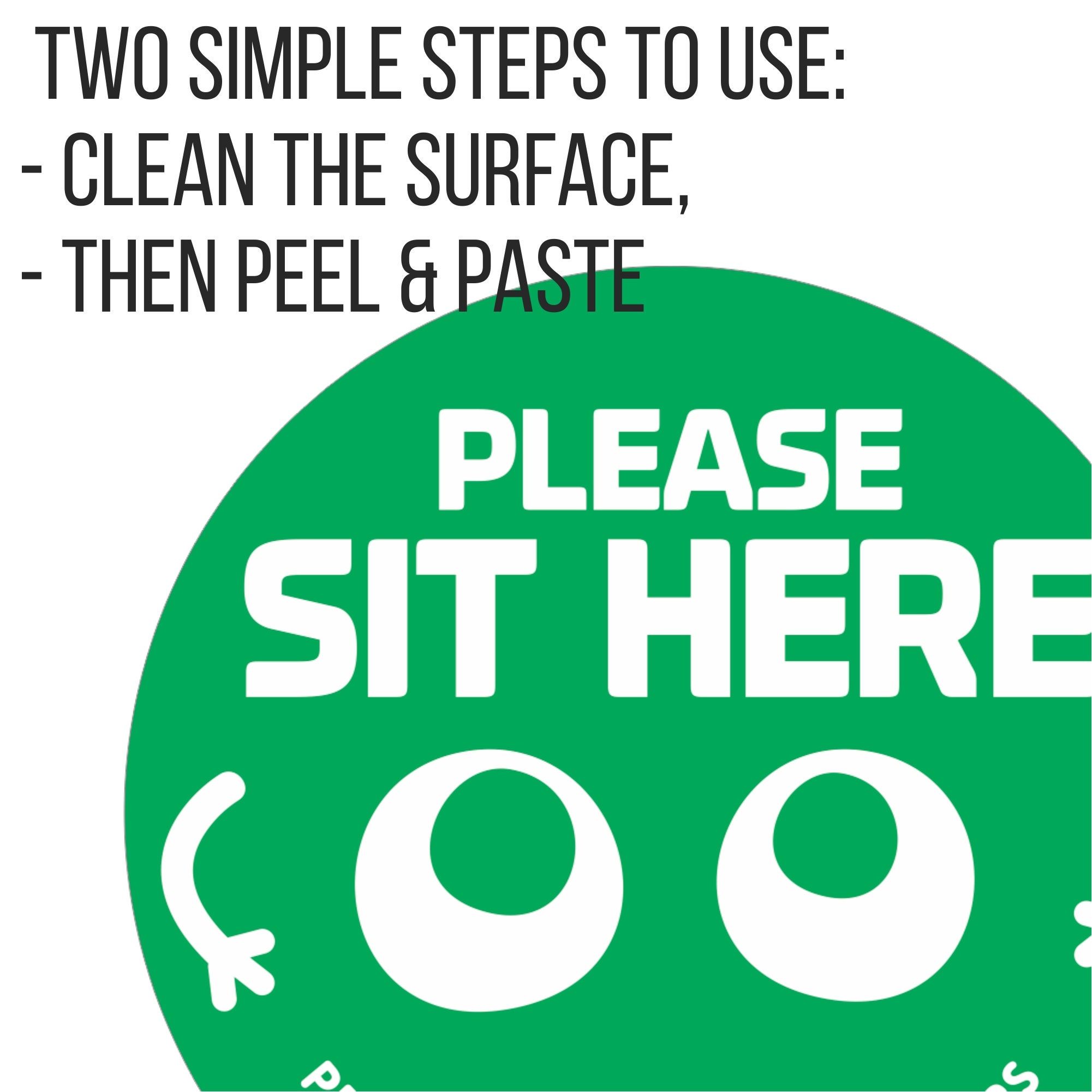 Sit Here Sticker Decal Seat Chair Sign Social Distancing for - Etsy