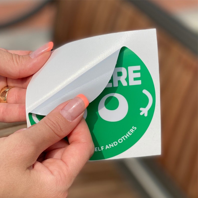 Sit Here Sticker Decal Seat Chair Sign Social Distancing for | Etsy