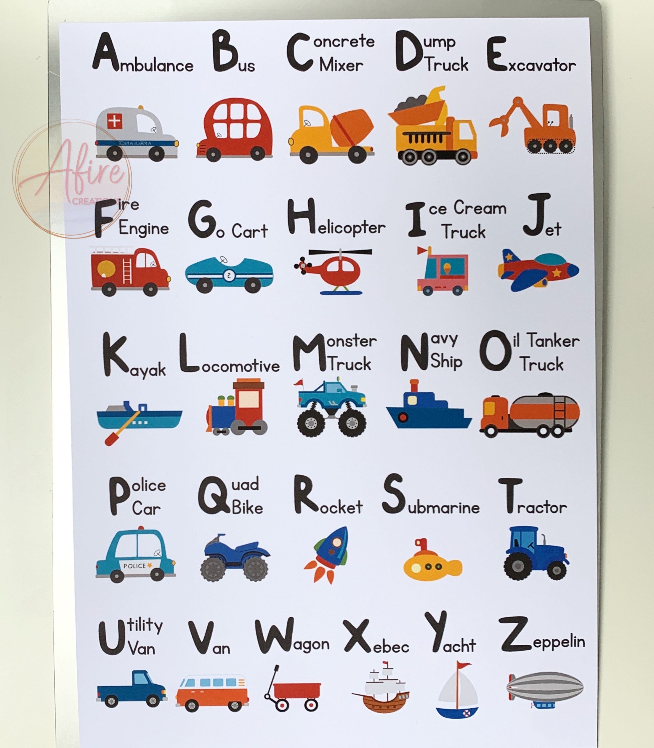 Vehicle Alphabet Book at Katie Butters blog