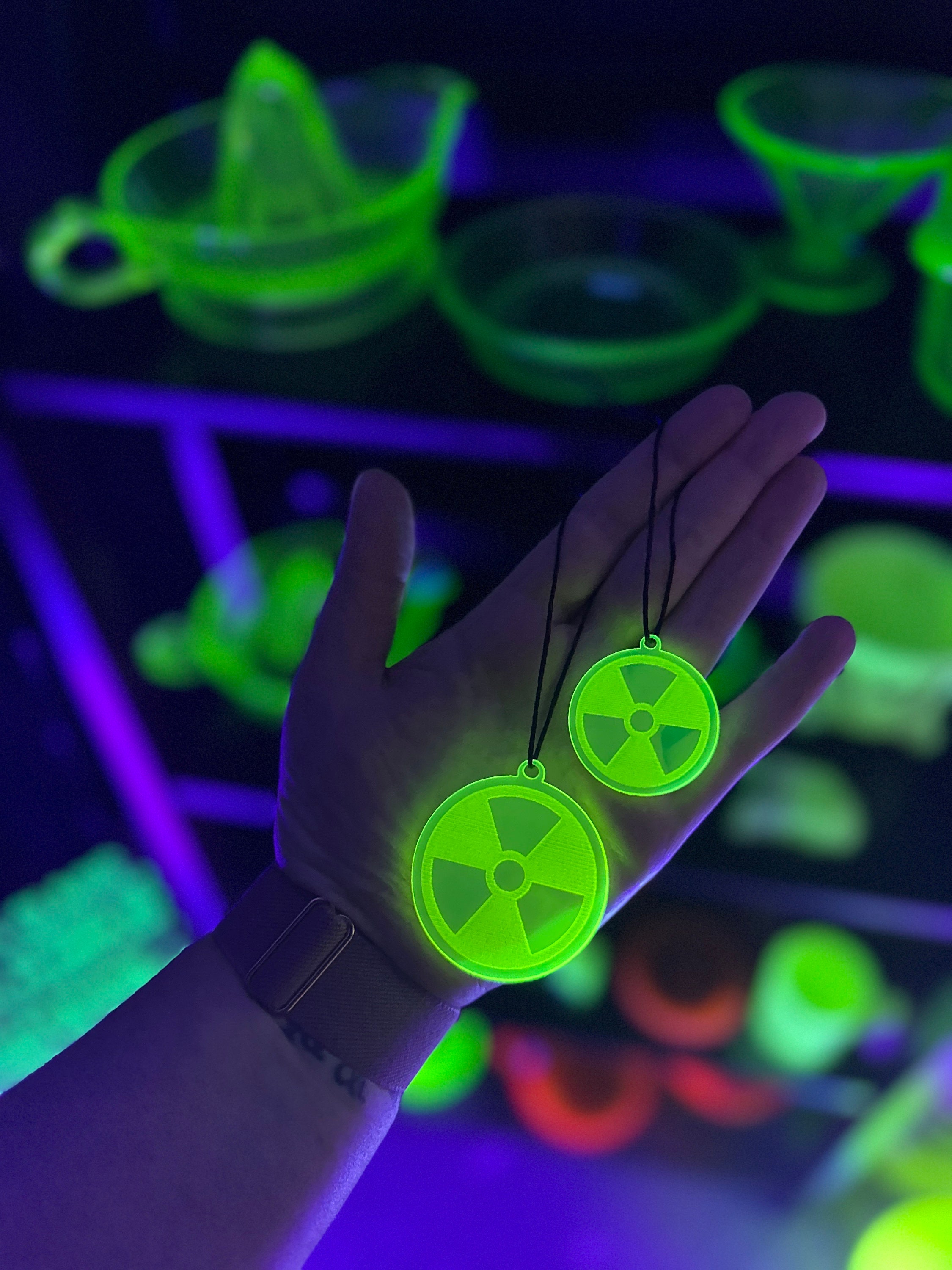 Radioactive Symbol UV Reactive Acrylic Ornament | Radiation Cancer ...