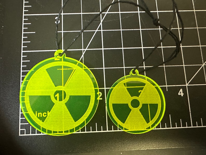 Radioactive Symbol UV Reactive Acrylic Ornament | Radiation Cancer ...