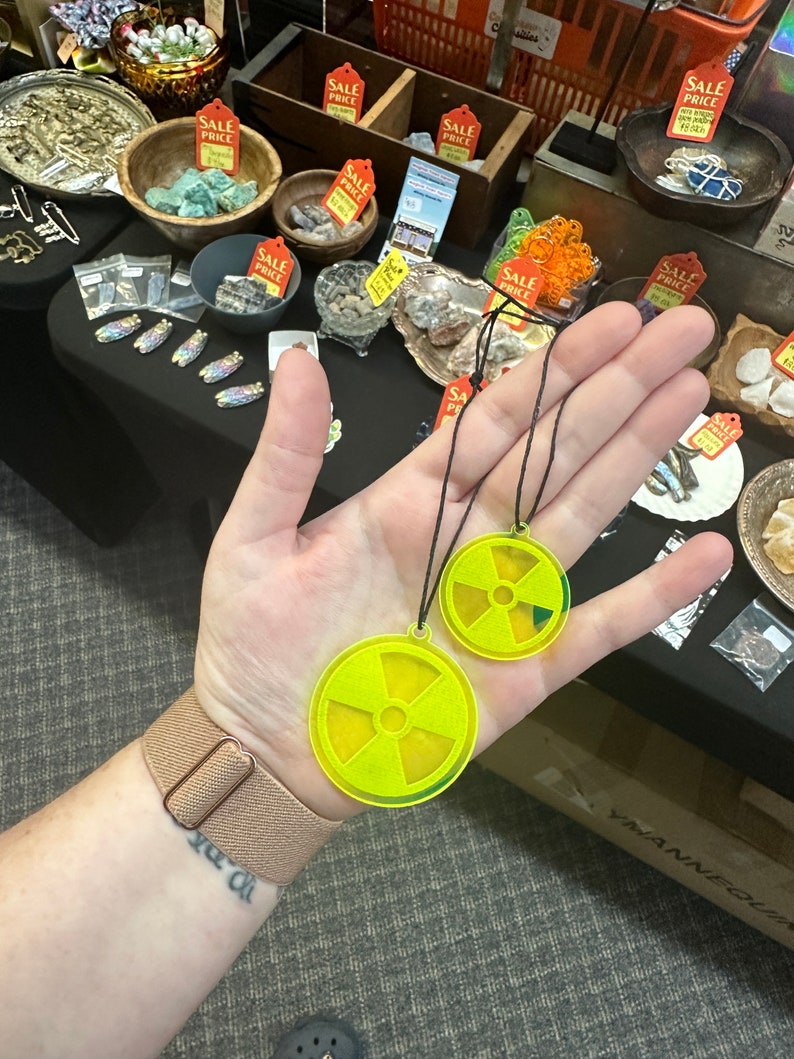 Radioactive Symbol UV Reactive Acrylic Ornament | Radiation Cancer ...