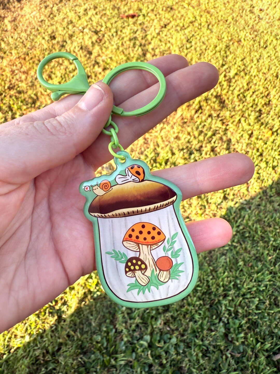 Merry Mushroom Acrylic Keychain / Bag Charm - Etsy