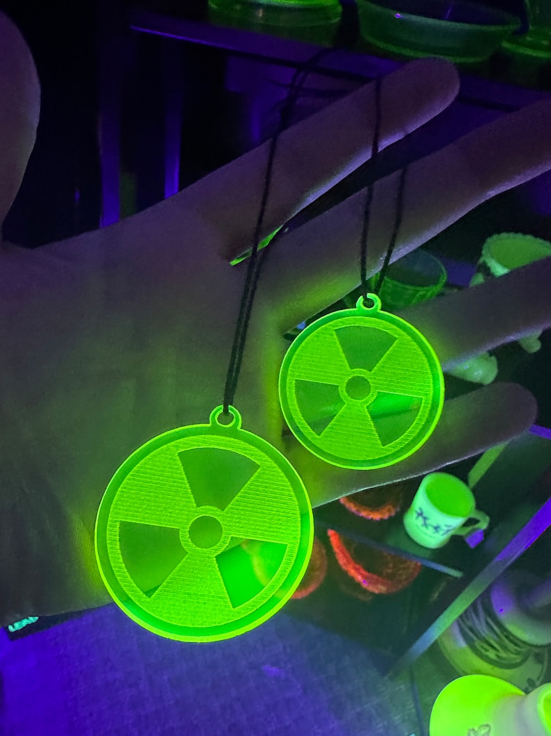 Radioactive Symbol UV Reactive Acrylic Ornament | Radiation Cancer ...