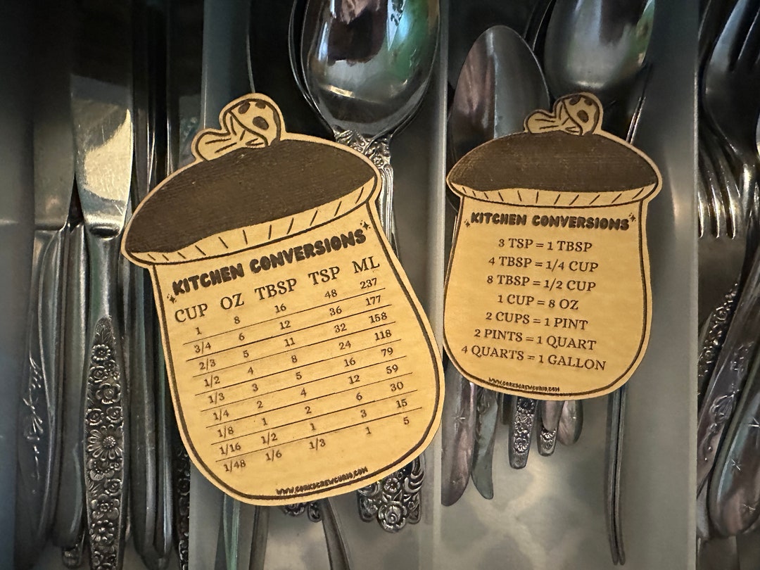 Mushroom Canister Kitchen Measurement Conversion Magnets (2 Styles!) - Etsy