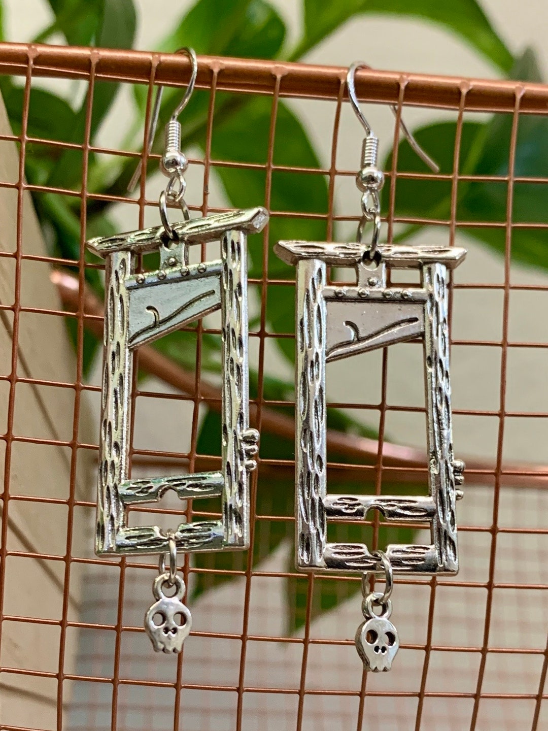 Guillotine Skull Drop Earrings - Etsy