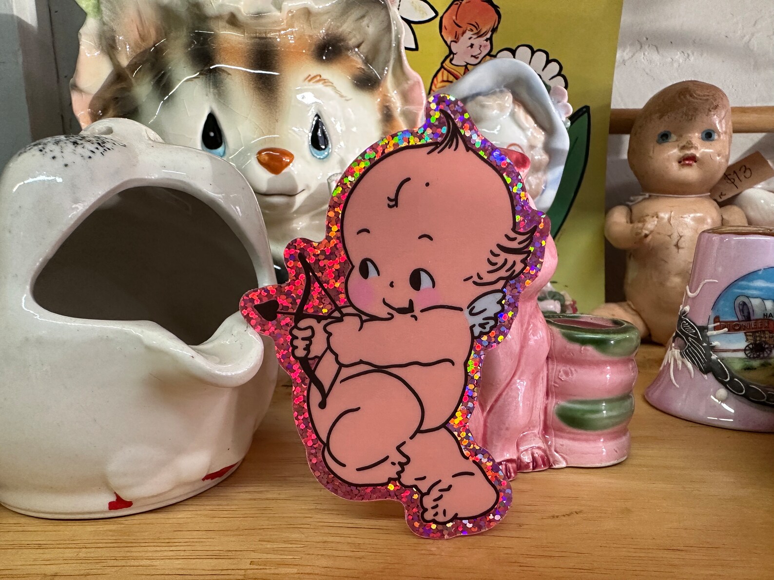 Cupid Cherub Kewpie Glittery Sticker - Etsy